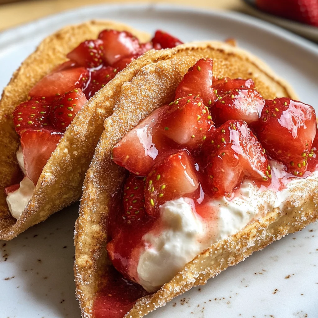 Strawberry Cheesecake Dessert Tacos – Best Sweet Taco Recipe